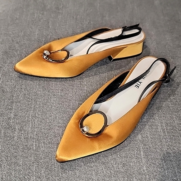 YUUL YIE | Shoes | Yuul Yie Zizi Slingback Satin Pumps | Poshmark